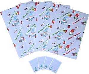 BeFindSee Happy Holidays Paper - Gift Wrap - Holiday Gonk - Holiday ...