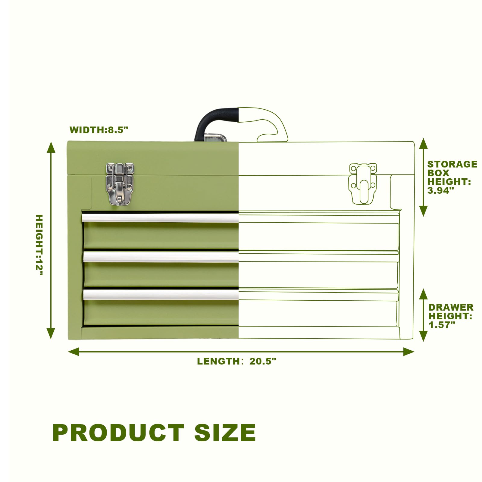 Snapklik.com : BIG RED ANTBD133-XG Torin 20" Portable 3 Drawer Steel ...