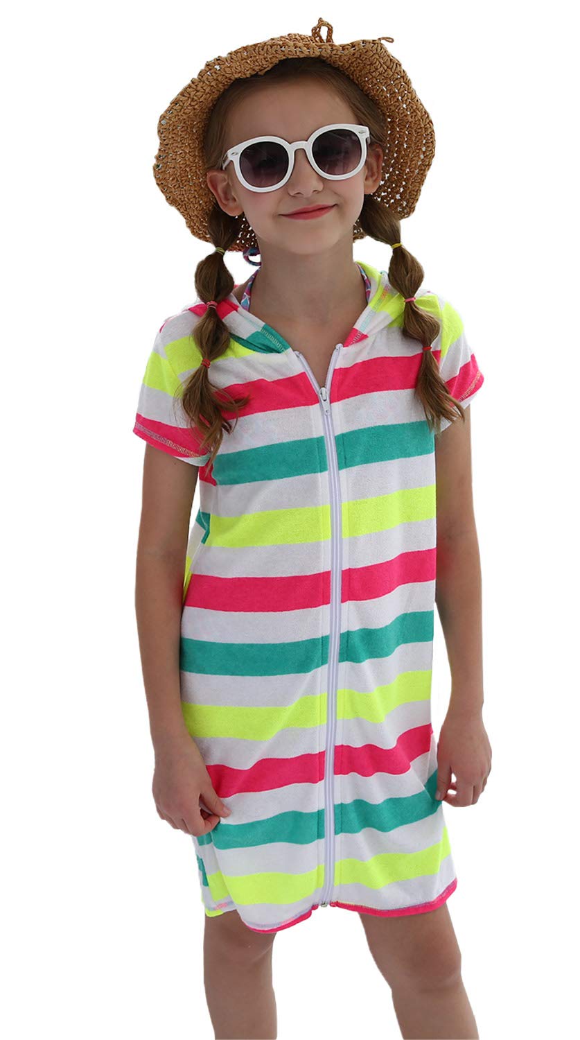 Amazon.com: DUSISHIDAN Kids Hooded Beach Cover-up Bathing Suits ...
