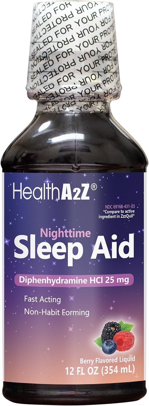 Amazon.com: HealthA2Z Nighttime Sleep Aid | Diphenhydramine HCl 12 ...