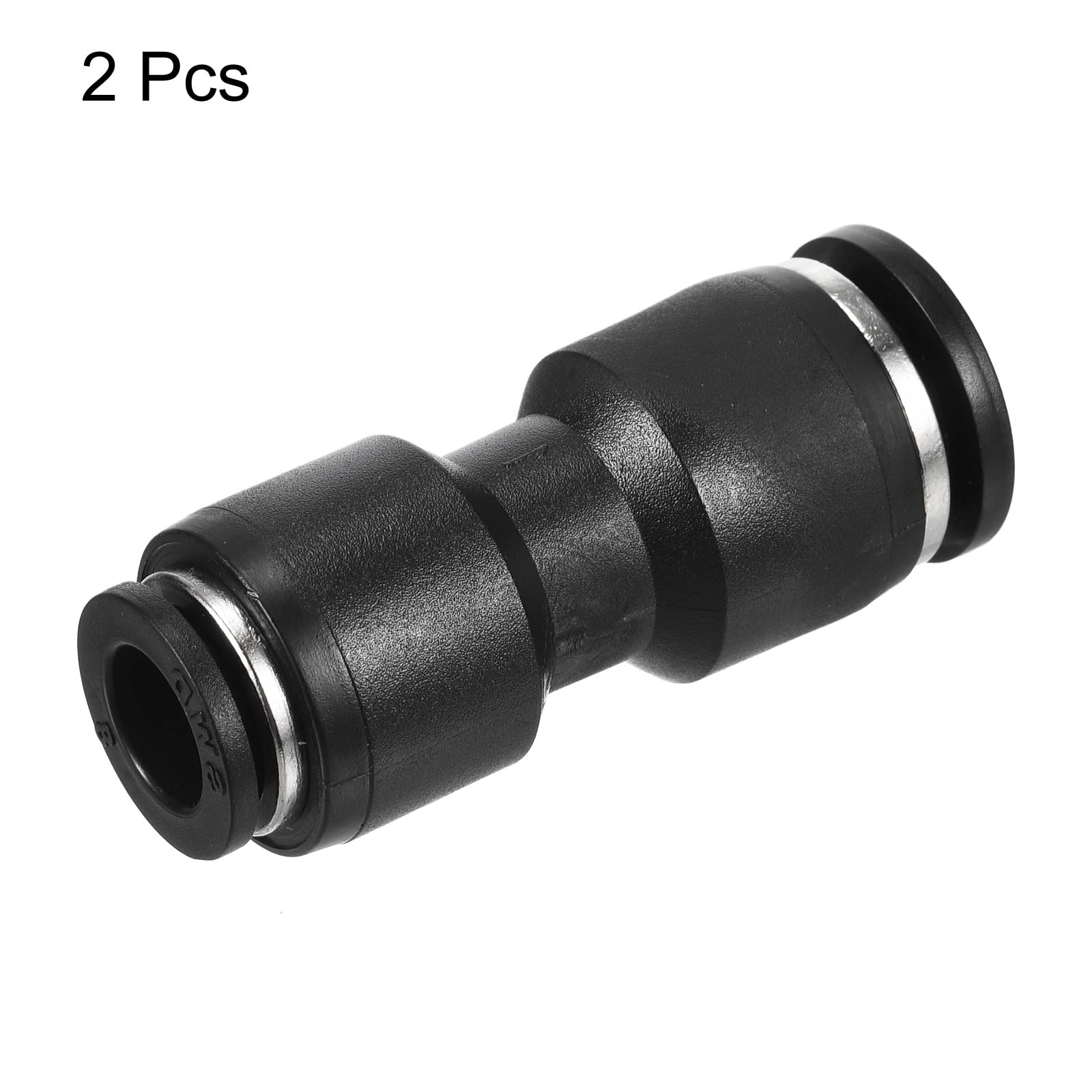 PATIKIL 10mm to 8mm Reducing Push to Connect Air Line Fitting, 2 Pack ...