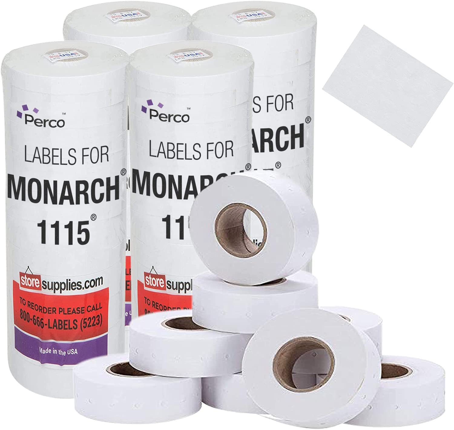 Amazon.com : White Pricing Labels for Monarch 1115 Price Gun - 4 ...
