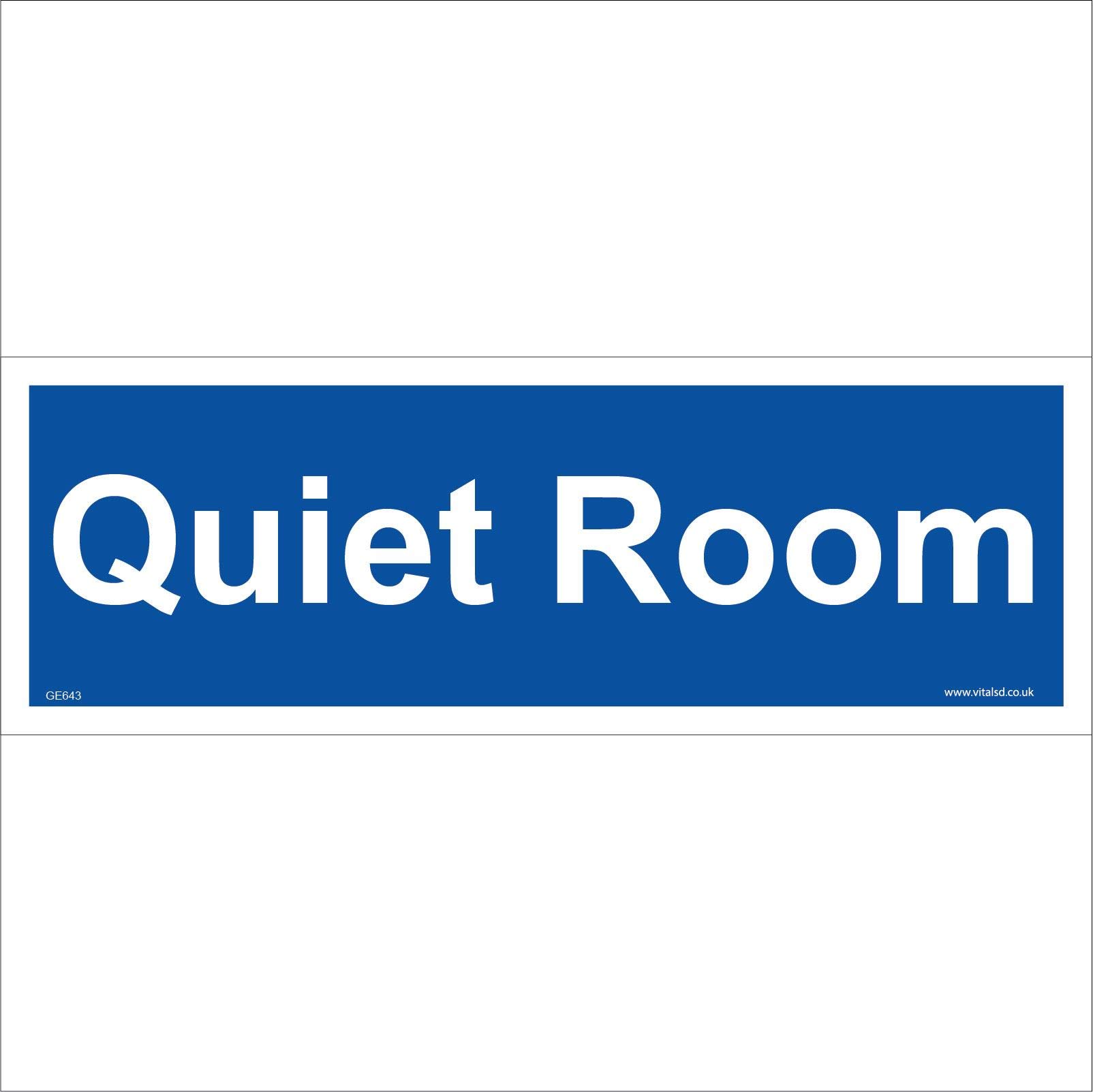 GE643 Quiet Room SIGN Door Plaque well being tranquil hush calm relax ...