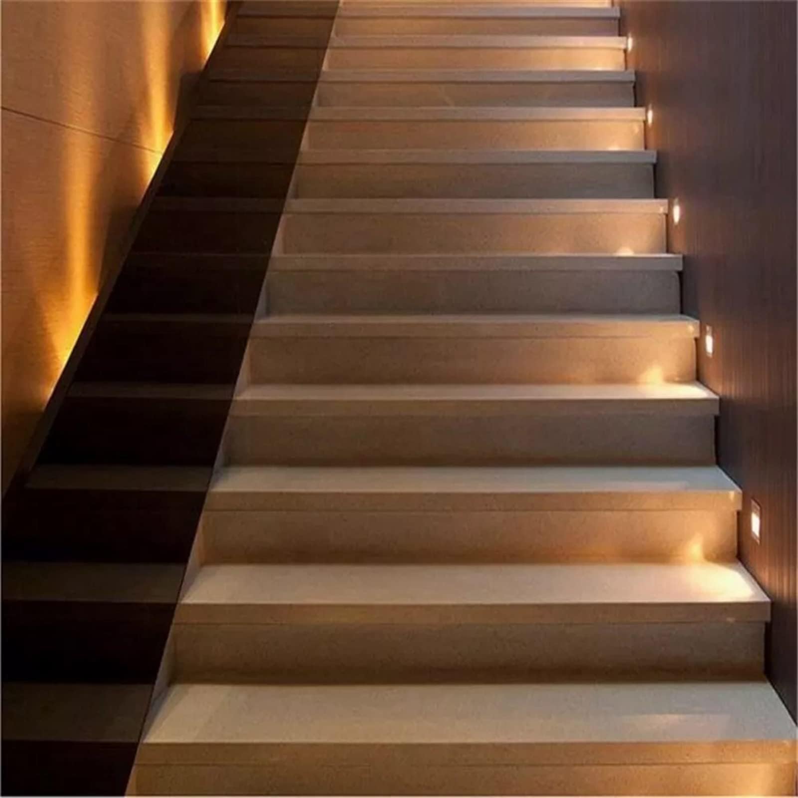 3Pcs LED Step Lights, 1W Indoor Outdoor Stair Light 3000K Warm White ...
