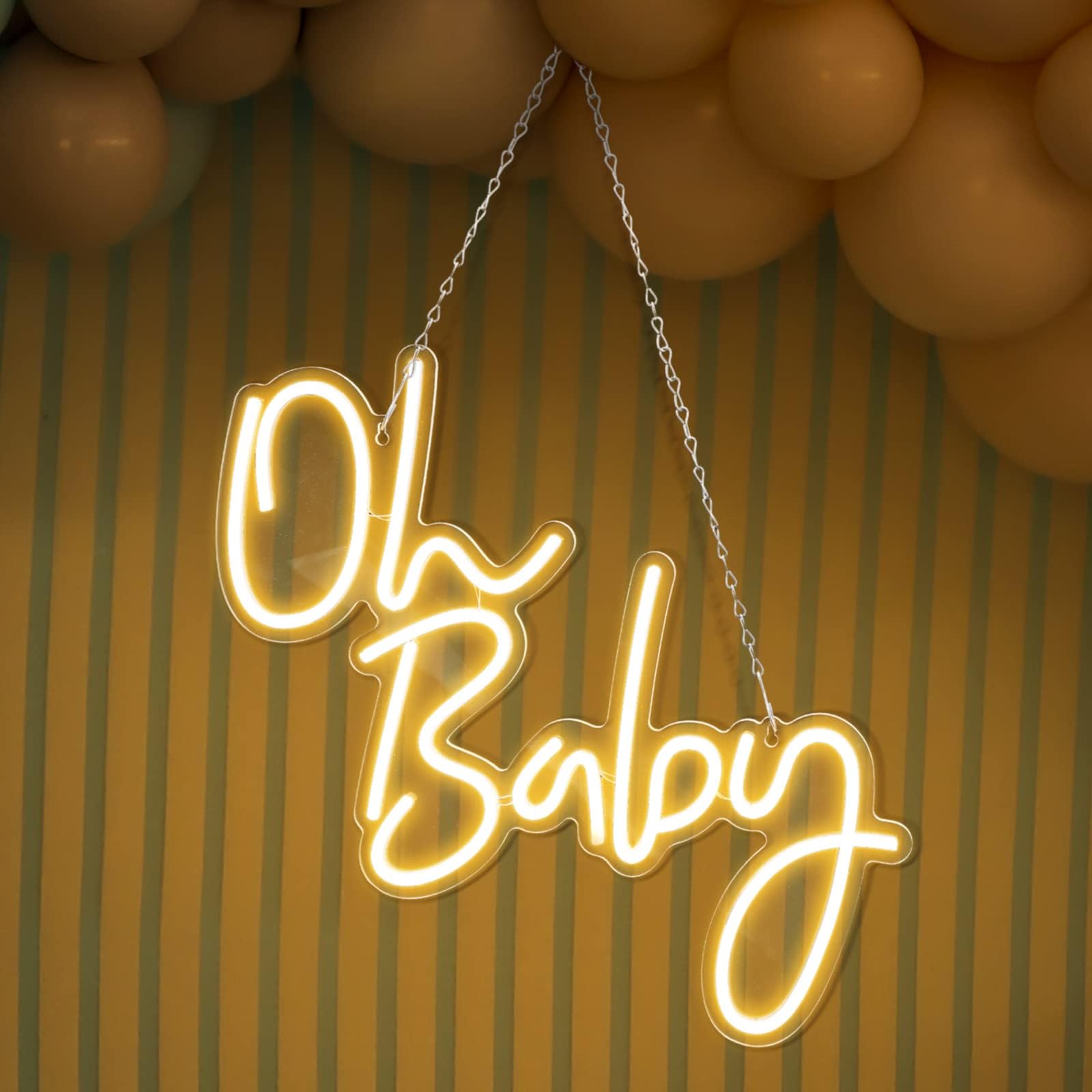 Amazon.com: Oh Baby Large Neon Sign 18.5 x 13.78 Inch for Wall Decor ...