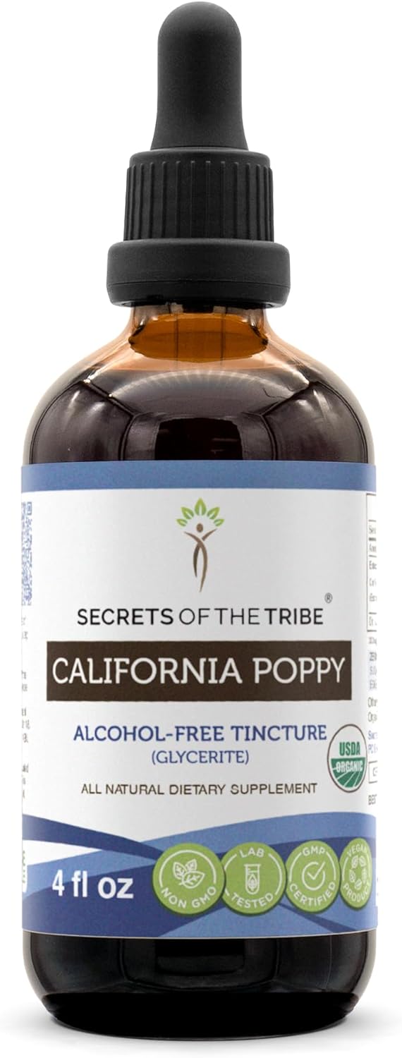 Amazon.com: California Poppy USDA Organic Tincture | Alcohol-FREE ...