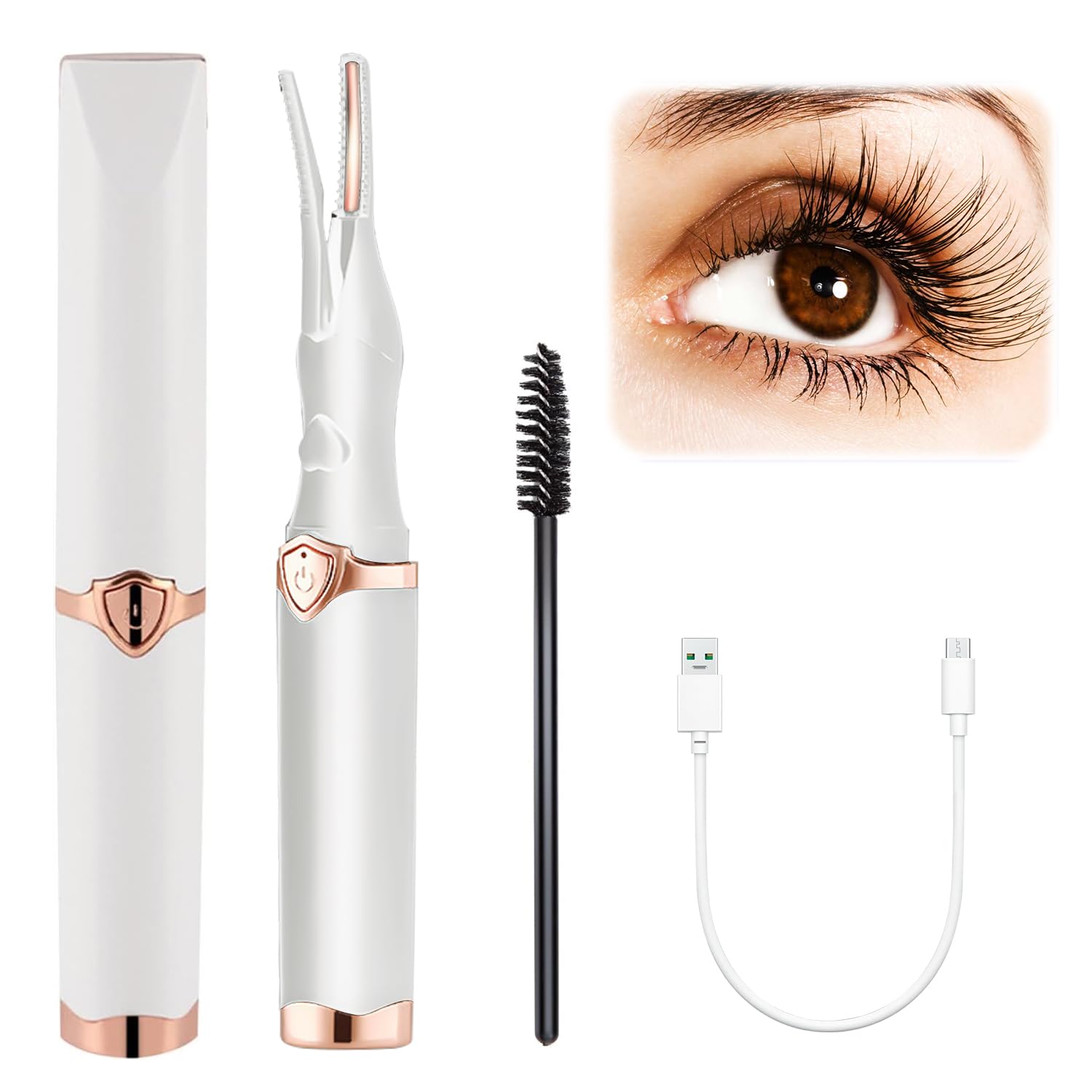 Amazon.com : Heated Eyelash Curler, Mini Electric Eyelash Curler ...