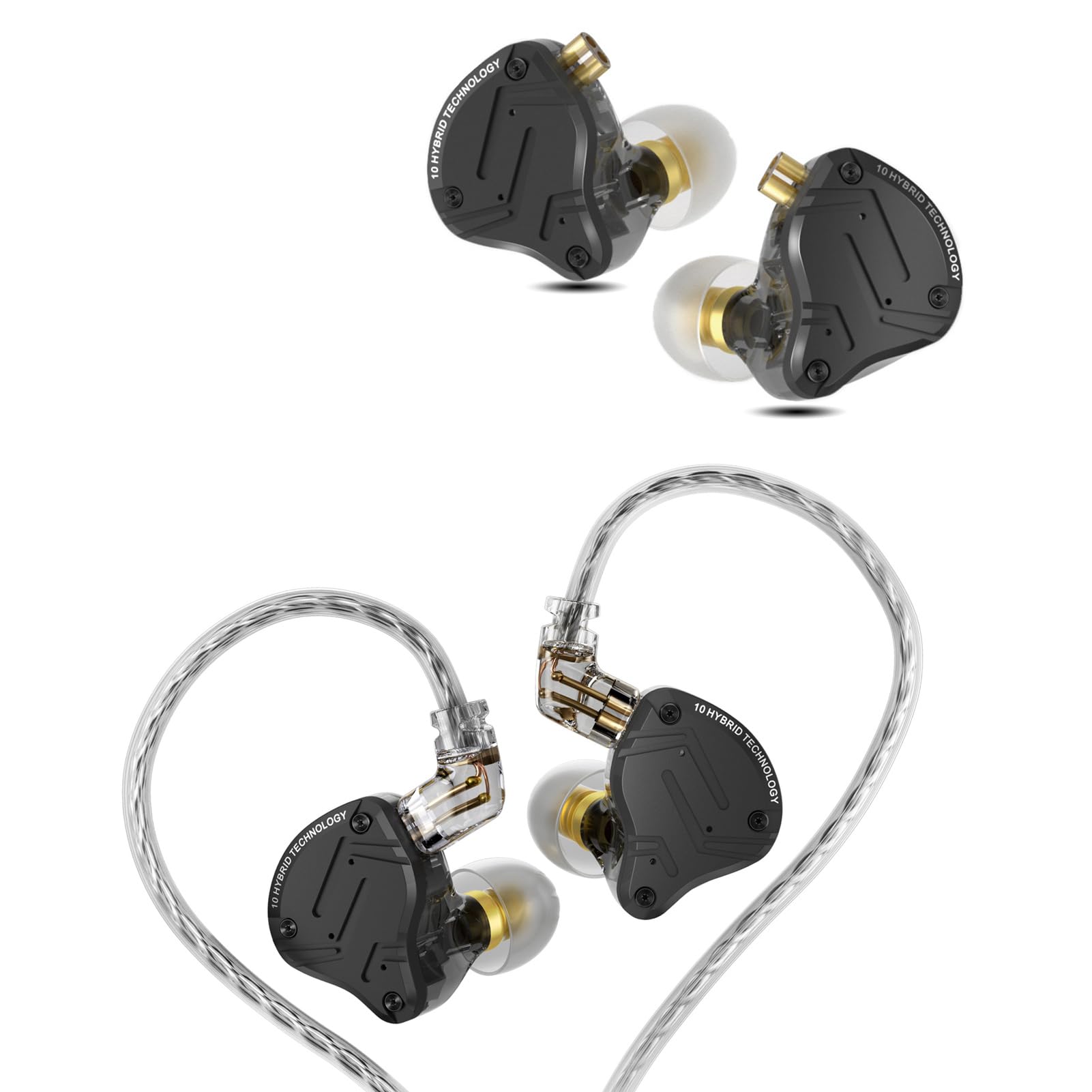 Zunate ZS10 Pro X In Ear Monitor Auriculares, 4BA 1DD HiFi Auriculares ...
