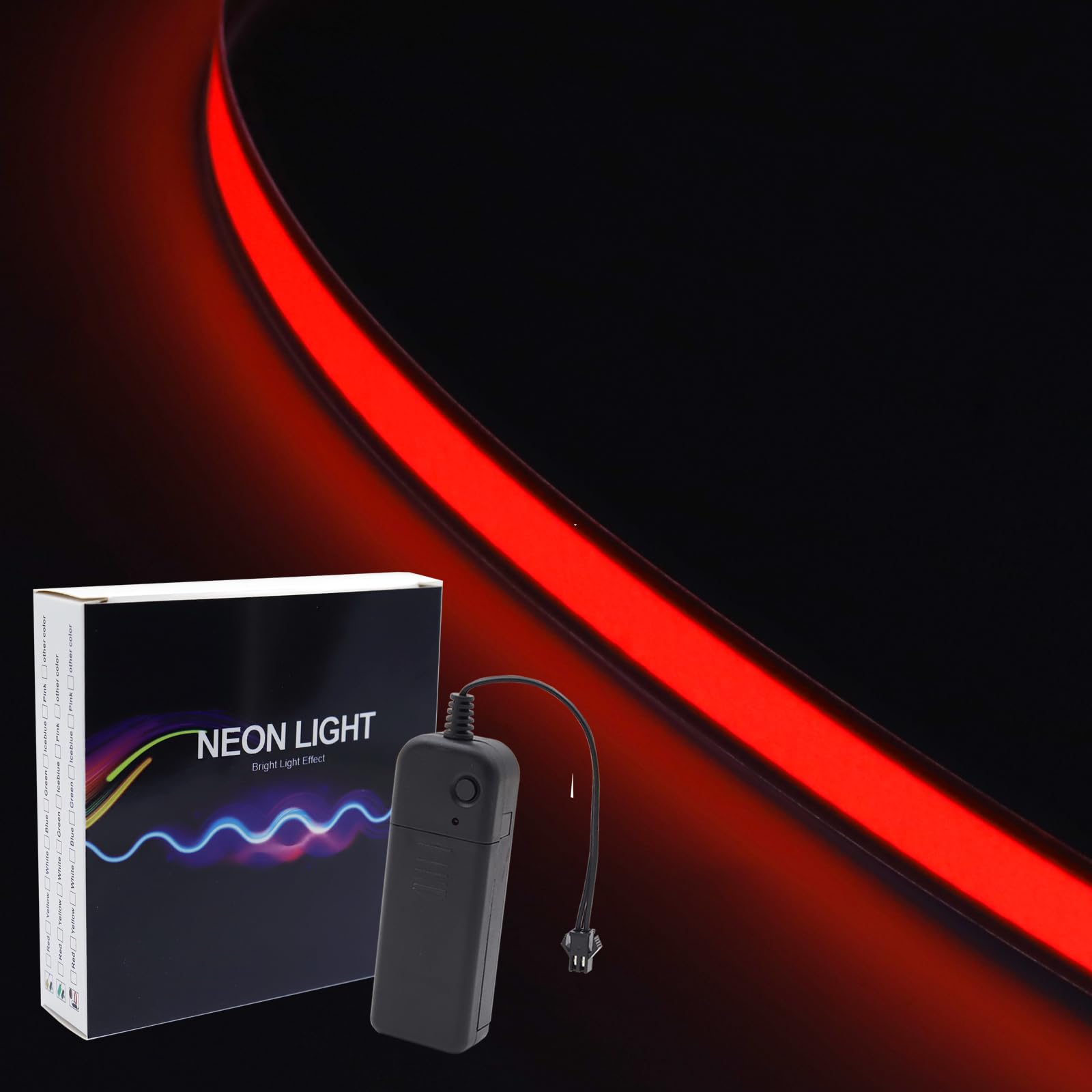 Amazon.com: ZHHXYanh 1m El Wire Lights Strip Red, Electroluminescent ...