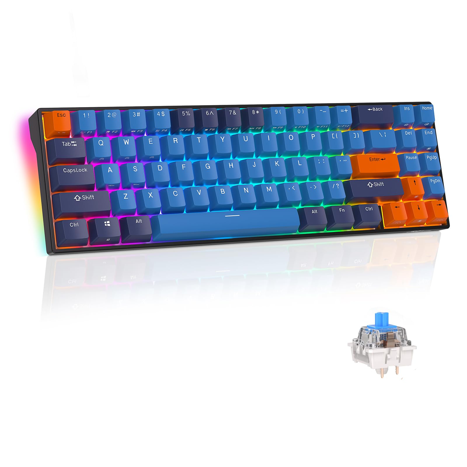 Snapklik.com : RK ROYAL KLUDGE RK71 Wireless Mechanical Keyboard - 70% ...