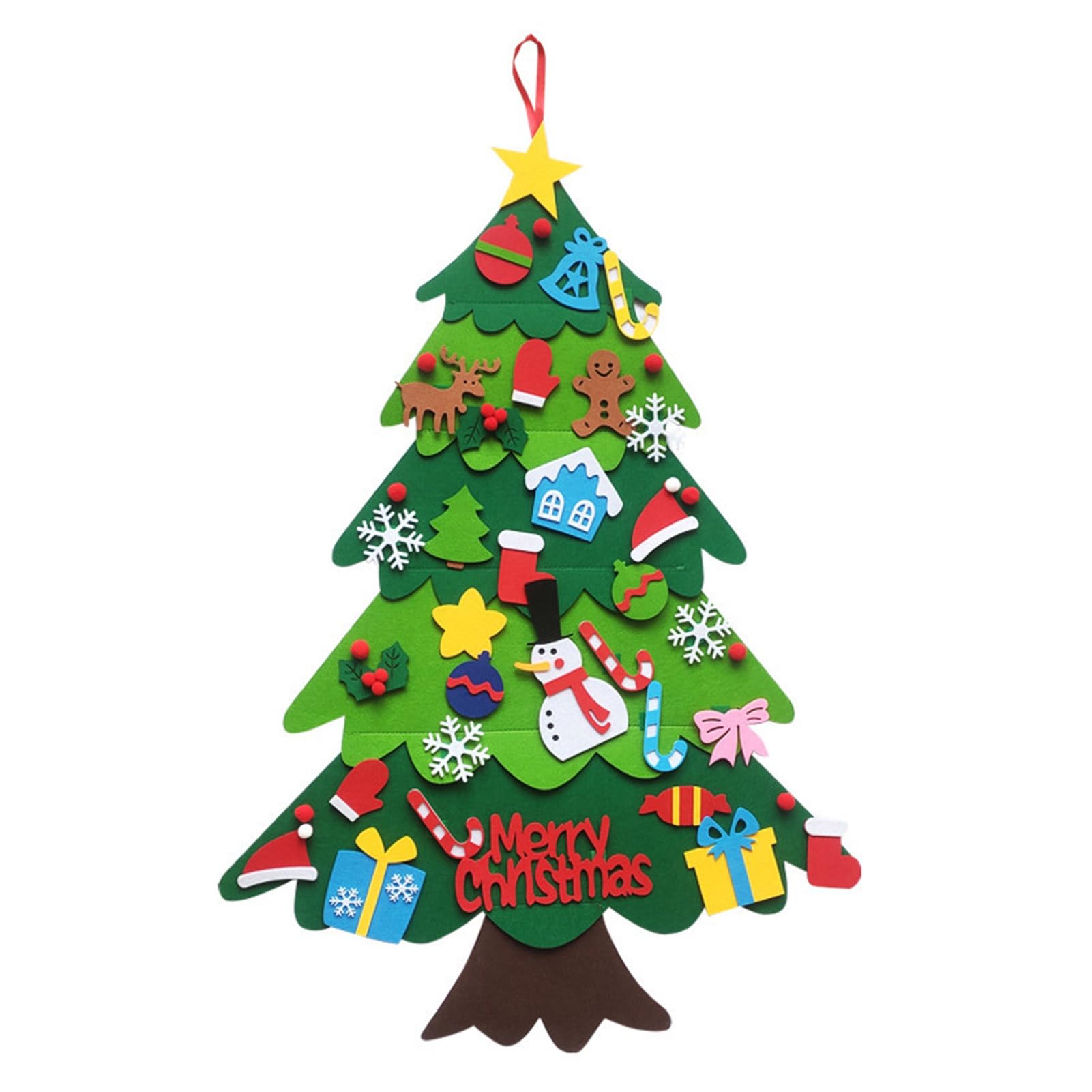 Amazon.com: Wharick Montessori Felt Christmas Tree, Kids Felt Christmas ...