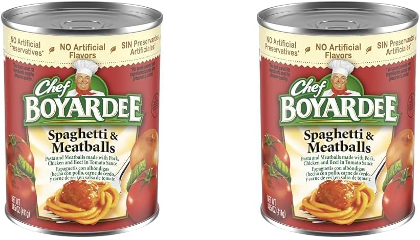 Amazon.com : Chef Boyardee Spaghetti and Meatballs, 14.5 oz (Pack of 2 ...