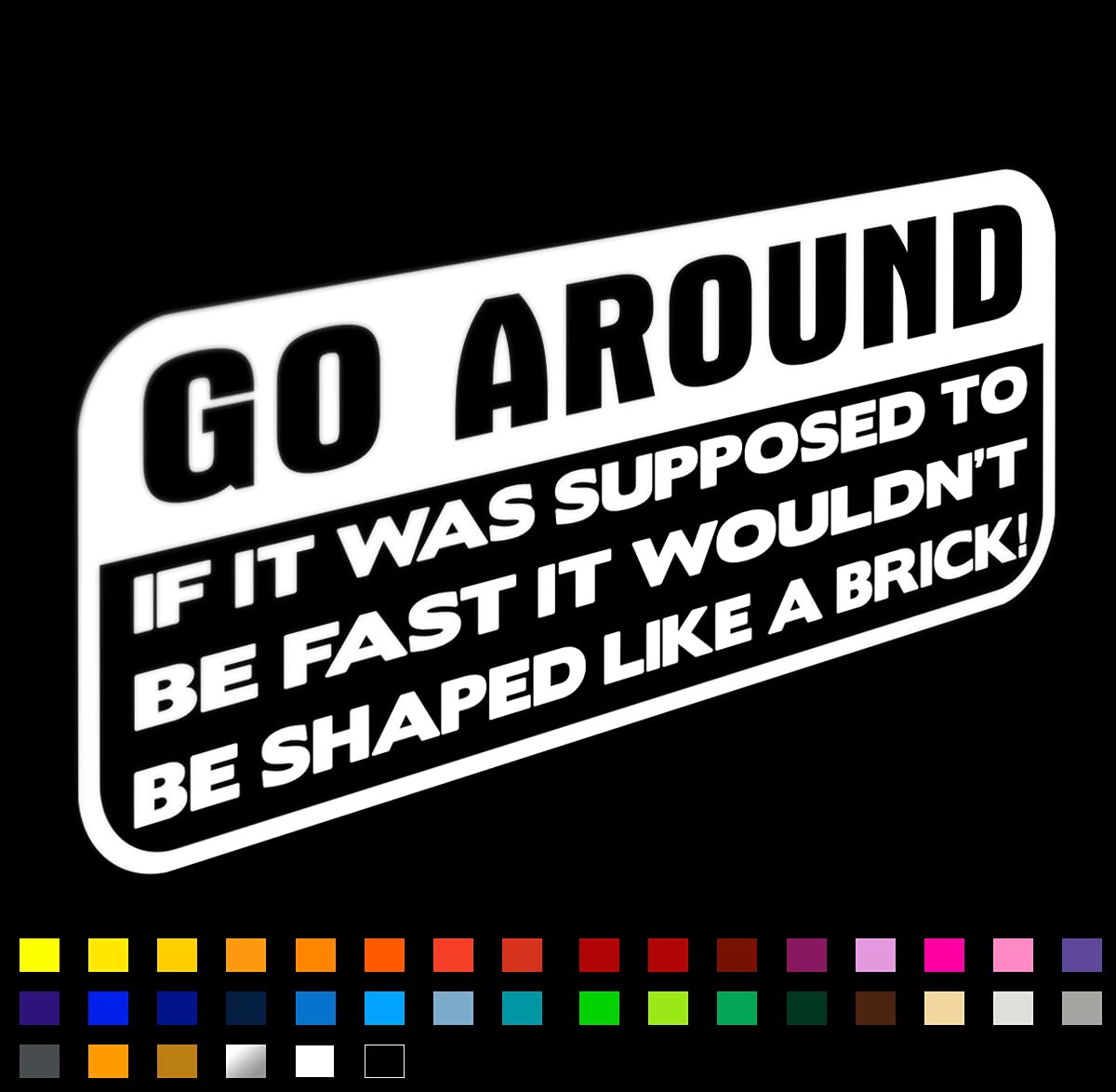 Buy Go Around Funny Car Sticker, Vinyl Decal Sticker, Window Bumper ...