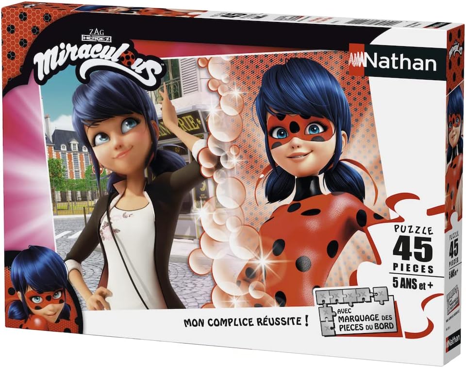 Nathan - Puzzle enfants - 45 pièces - Marinette vs Lady Bug ...