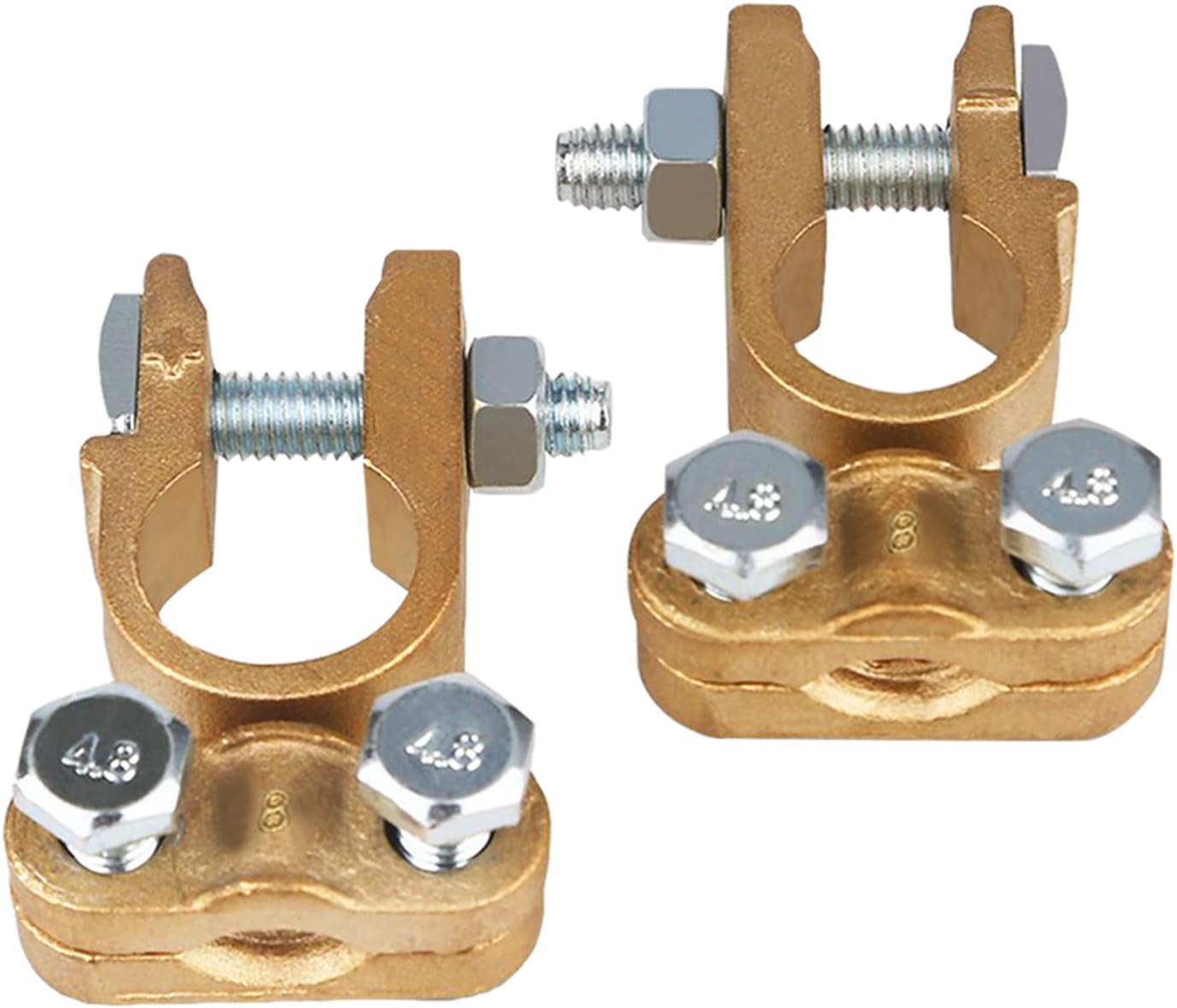 Ampper Brass Battery Terminals Connectors Clamps, Top Post Battery ...