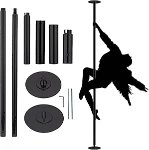 COSTWAY Professional Dance Pole Pole in Stainless Steel, Static and ...