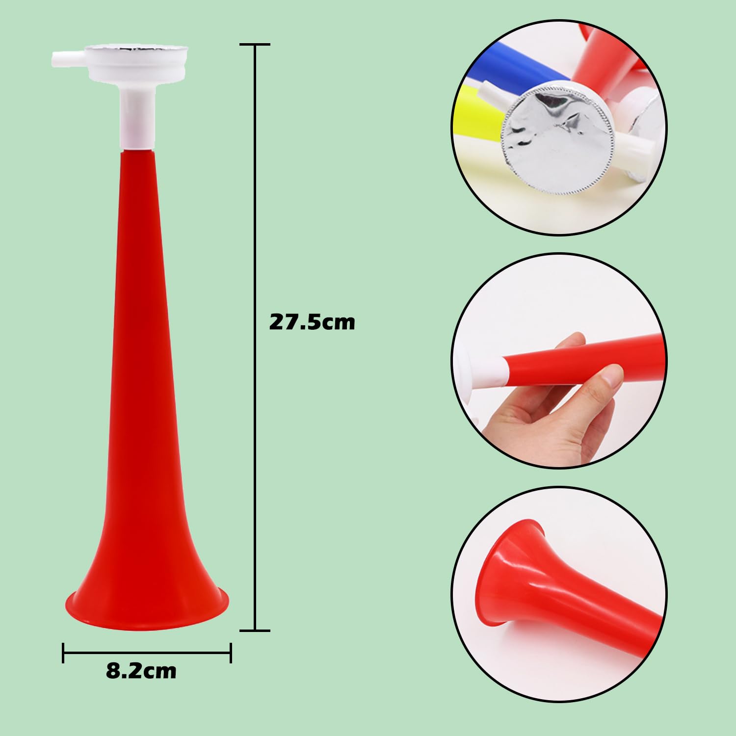 RmKbe 4 Pieces Plastic Stadium Horn Trumpets Toy Kids Soccer Games ...