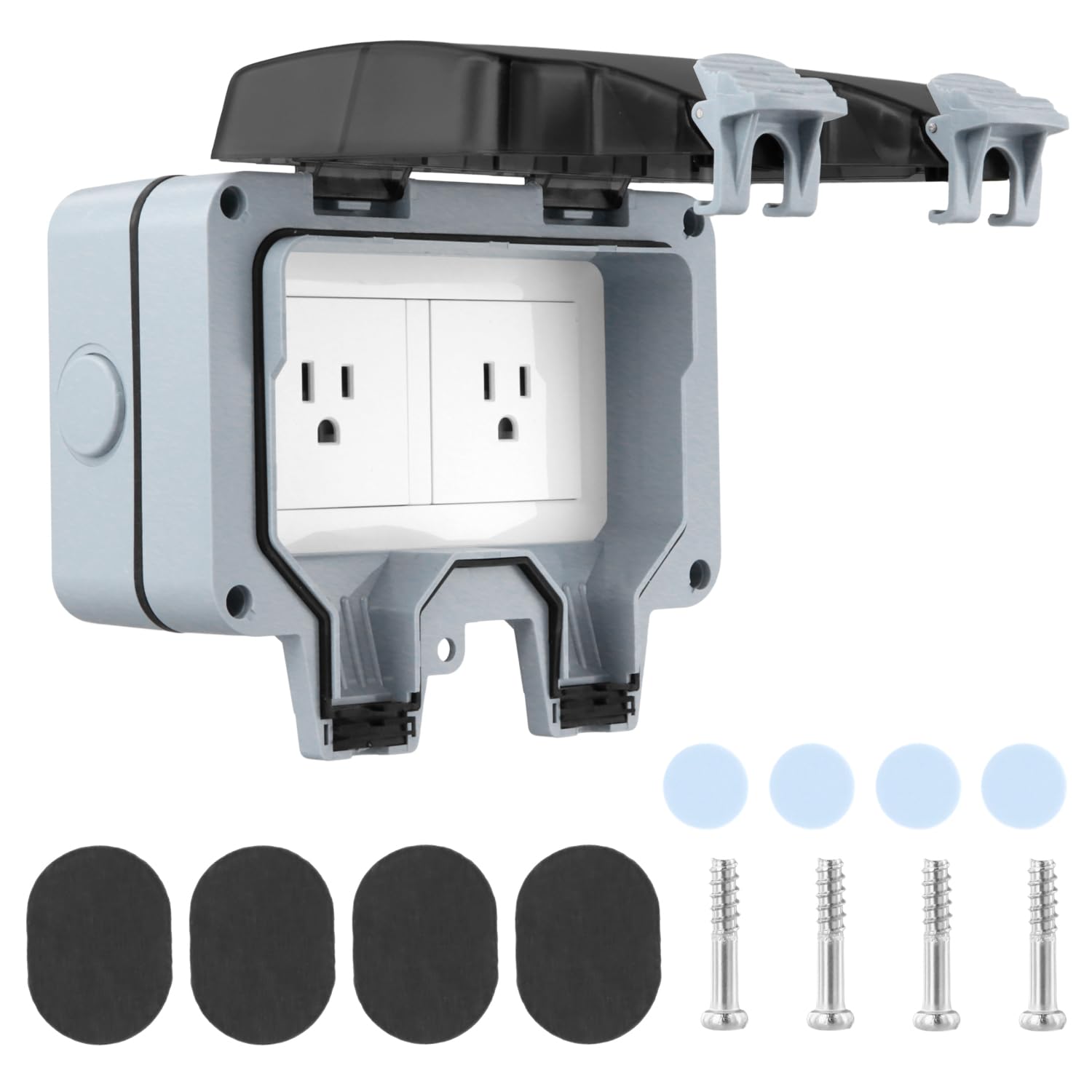 QWORK Heavy-Duty Outdoor Electrical Socket Cover - Wall Plug Socket ...