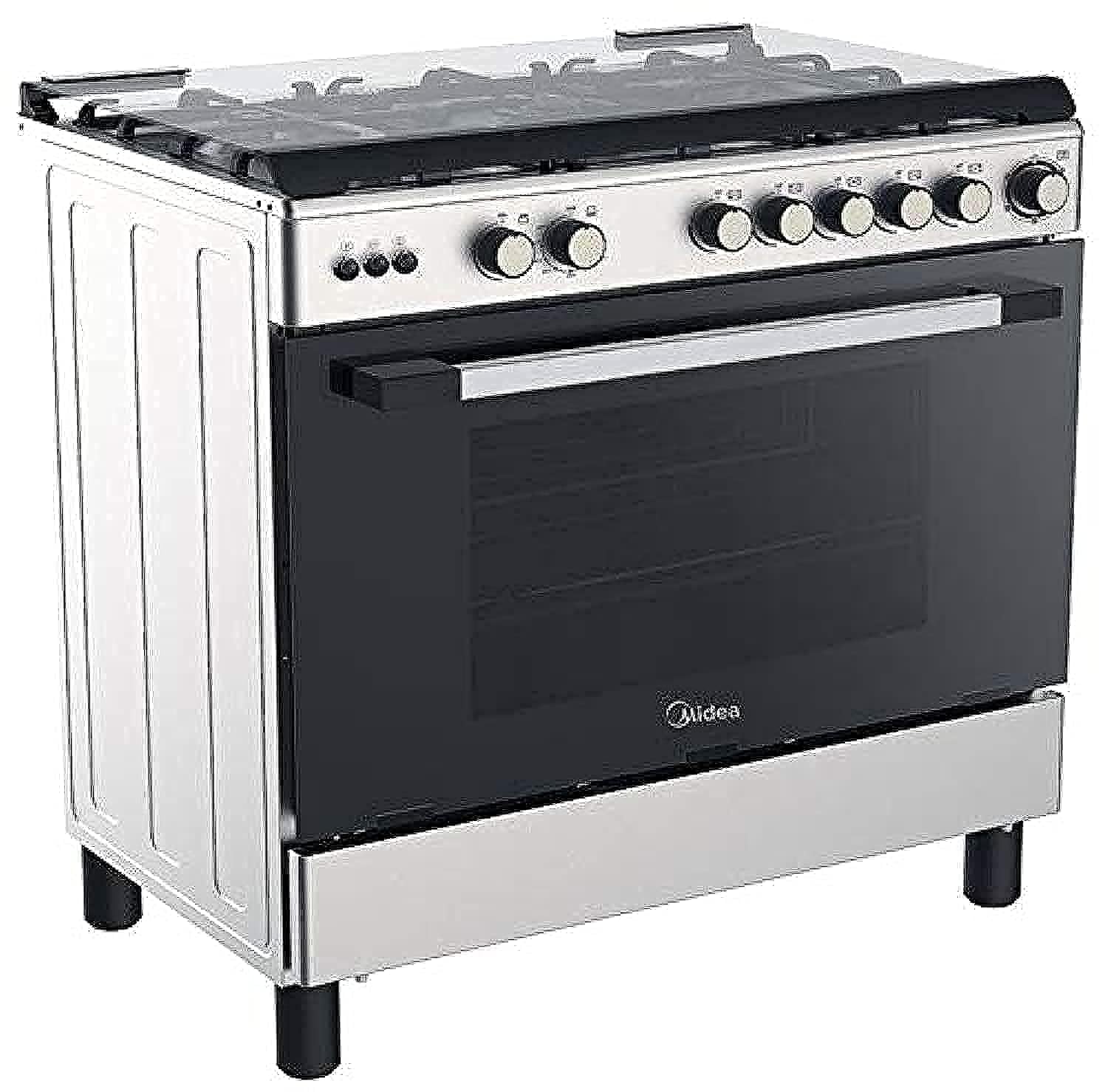 Midea Gas Oven with 5 Burner Including 1 Double Burner and Auto ...