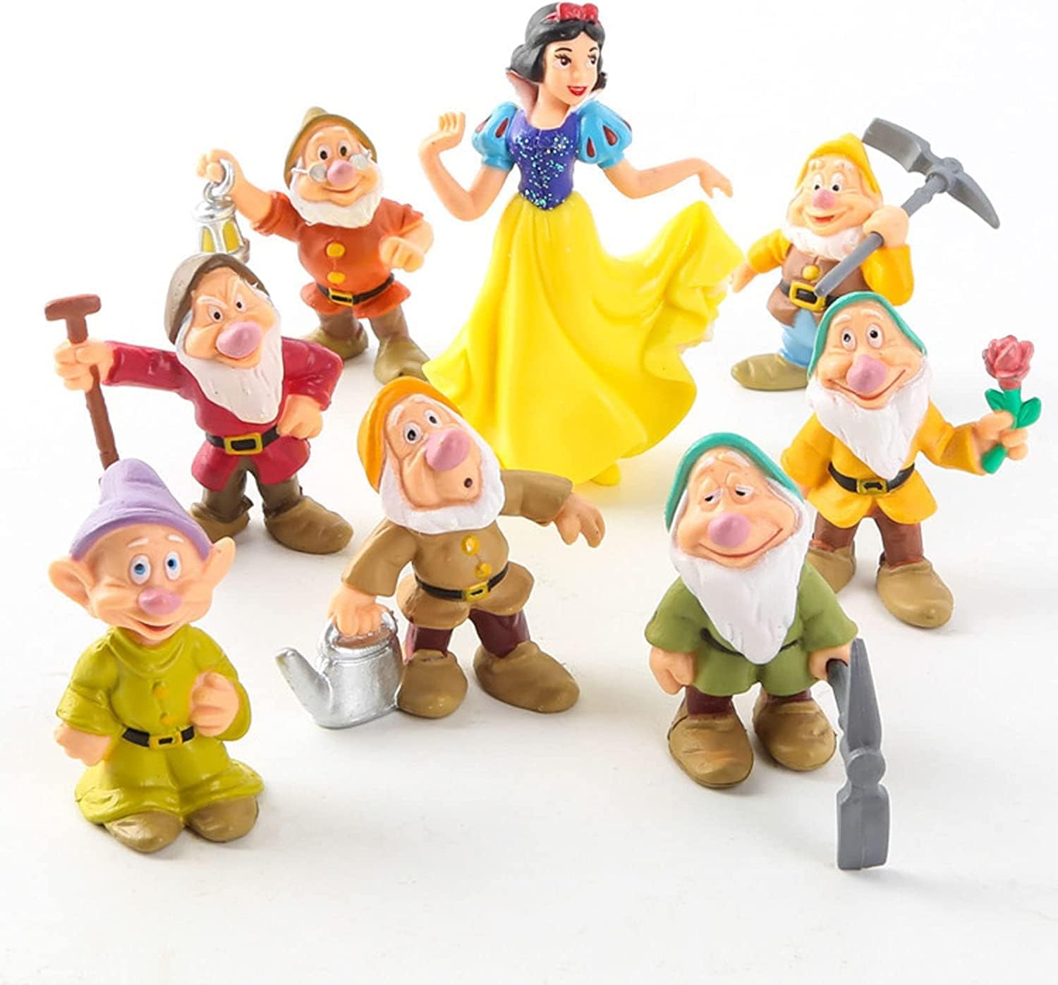 Amazon.com: KUNIJIWA 8 PCS Snow White Princess and The Seven Dwarfs, 7 ...