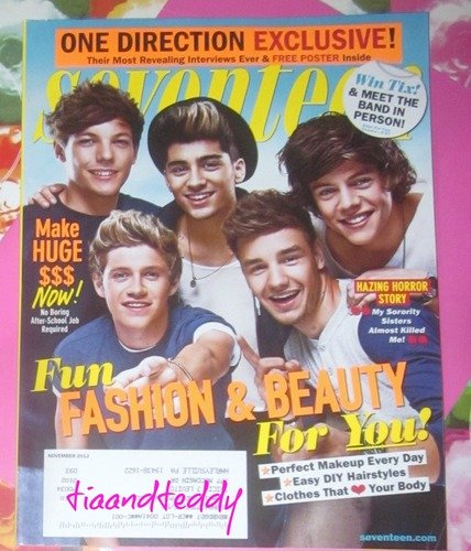 One Direction, Seventeen Magazine, November 2012, Free Poster Inside ...