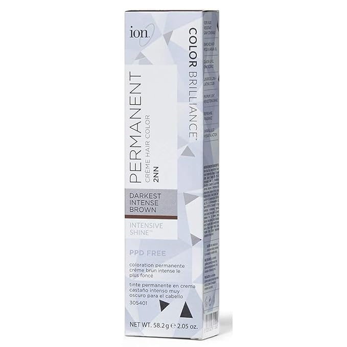 Amazon.com : Ion Color Brilliance 2NN Darkest Intense Brown Permanent ...