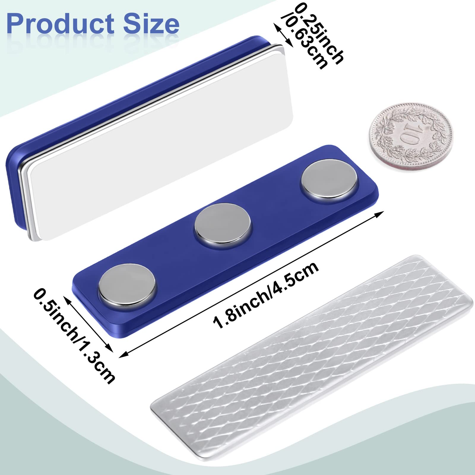 Snapklik.com : Mtlee 100 Packs Name Tag Magnets Magnetic Name Badge ...