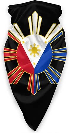 Filipino Flag Neck Gaiter Warmer Windproof Face Mask Scarf Outdoor ...