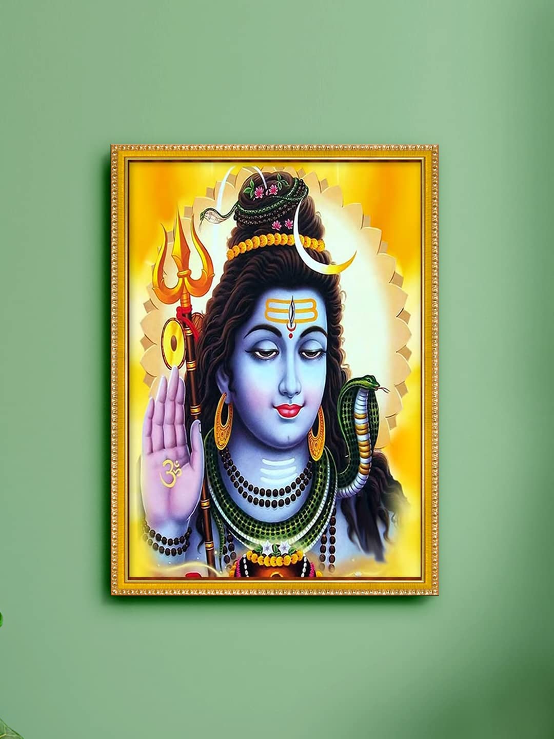 Buy 999Store Lord Shiva Photo Painting with photo Frame for Temple ...