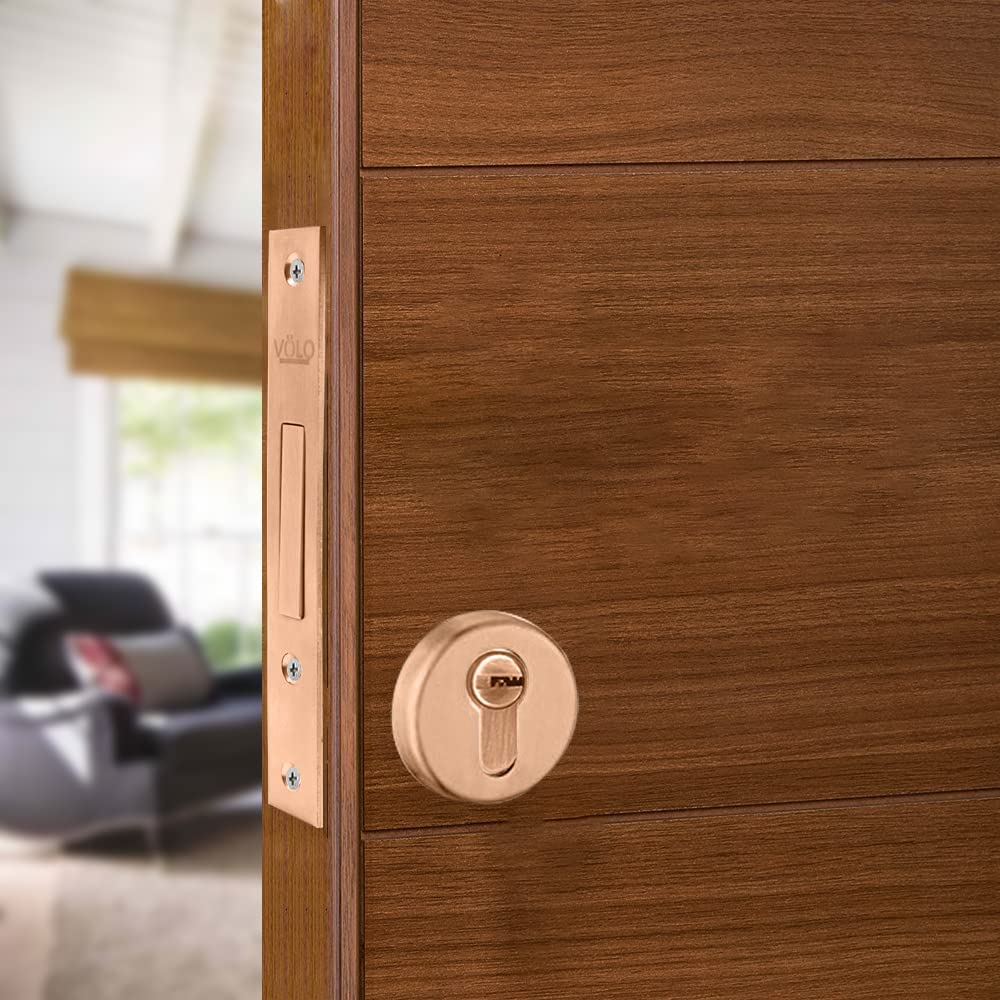 Volo Door Dead Lock with Brass 60mm Cylinder and computerised Keys for ...