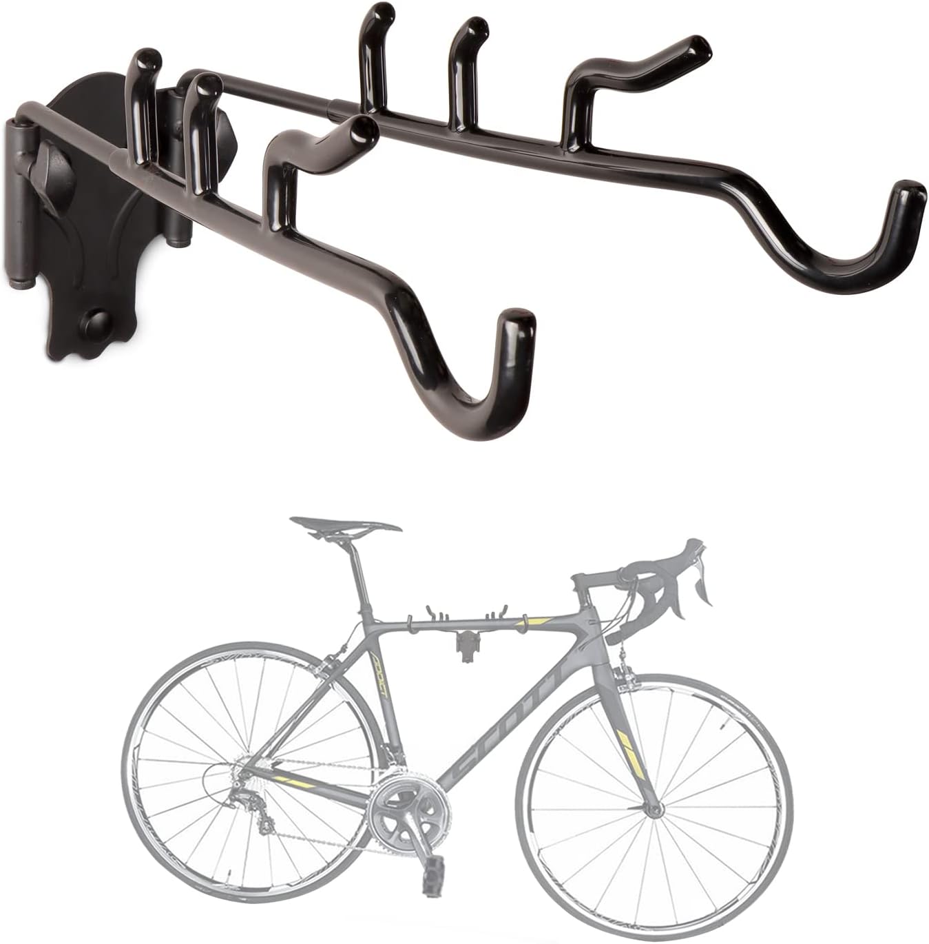 Amazon.com: 1 ZJ RIGHT R 1pc Black Bike Hanger, Wall Mount Bike Rack ...