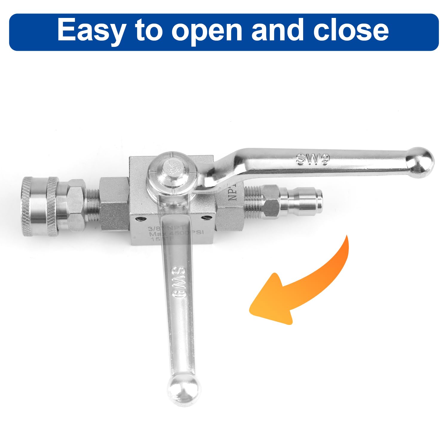 NQEUEPN High Pressure Washer Ball Valve Kit, Premium Stainless Steel 3/ ...