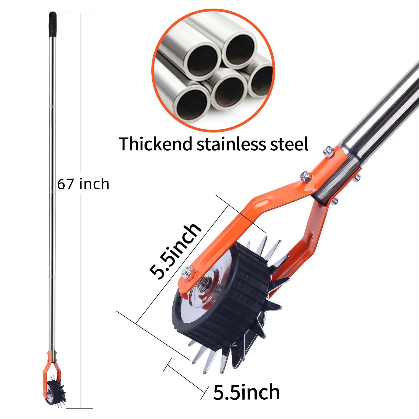 Snapklik.com : Mempa Sidewalk Manual Lawn Edger, Wheel Rotary Edger ...