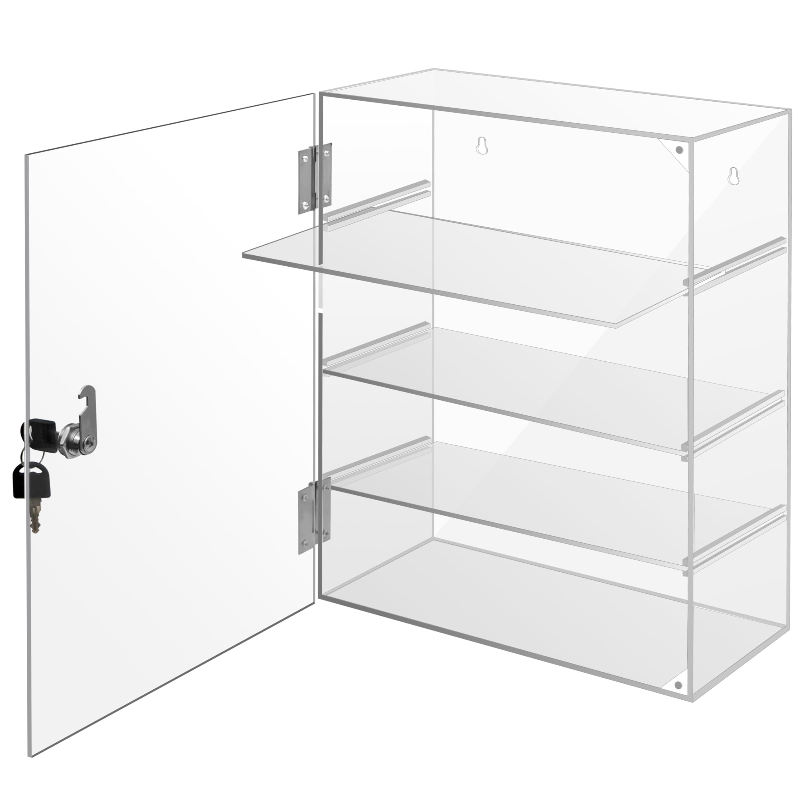 Large Pastry Display Case, 4-Layer Adjustable Corner Bread Box for ...