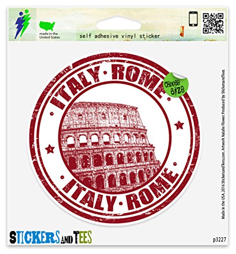 Amazon.com: Italy Rome Colloseum Vinyl Car Bumper Window Sticker 2" x 2 ...
