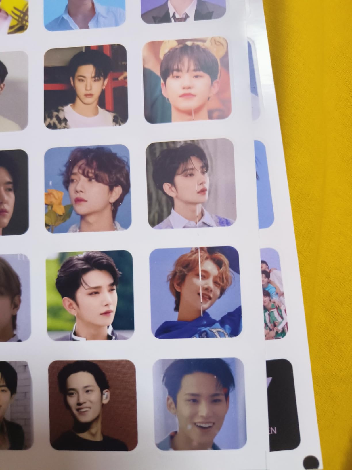 Seventeen All Members Cute Small Round Corner Stickers (Set of 4 Sheets ...