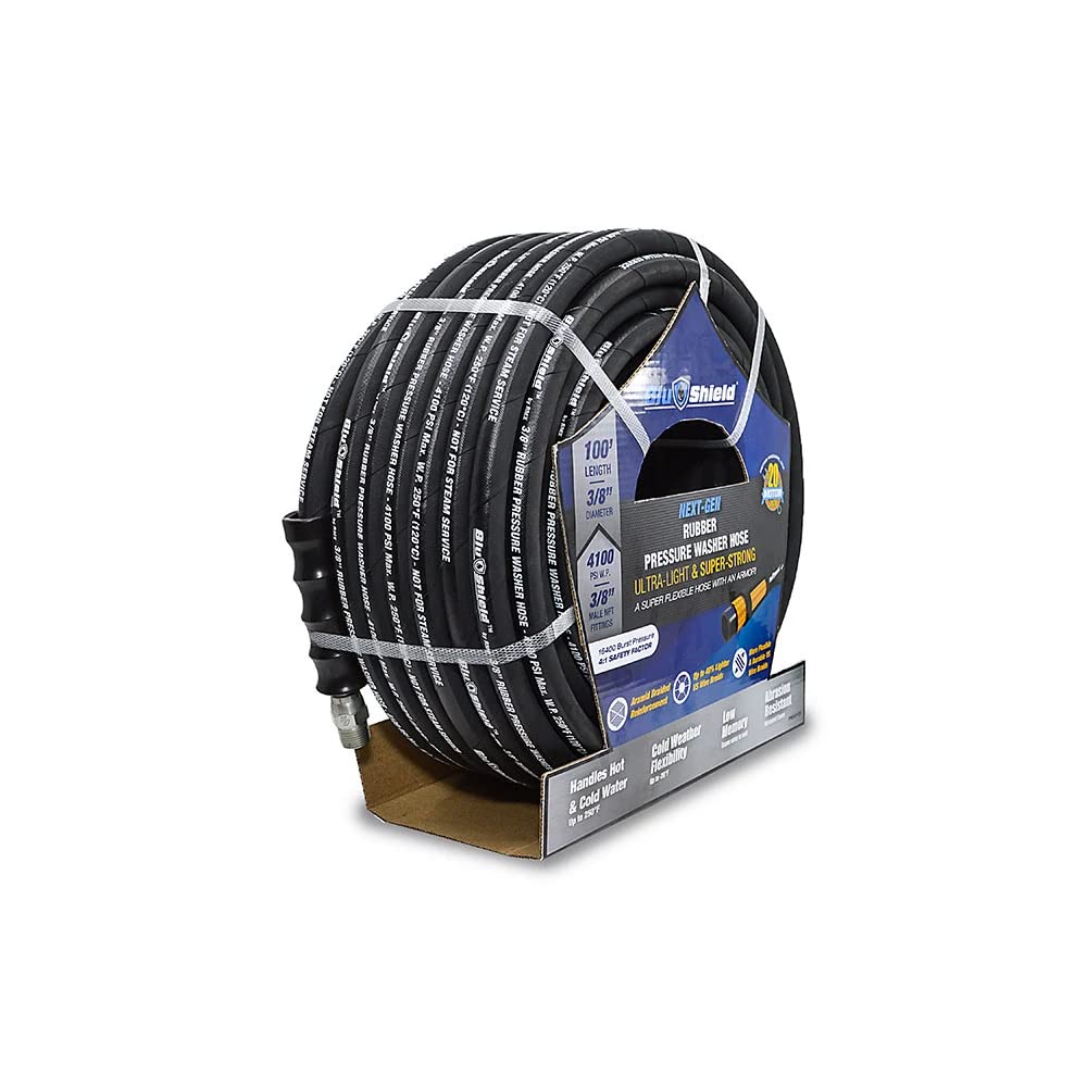 Snapklik.com : BluShield Aramid Braided Rubber Pressure Washer Hose ...