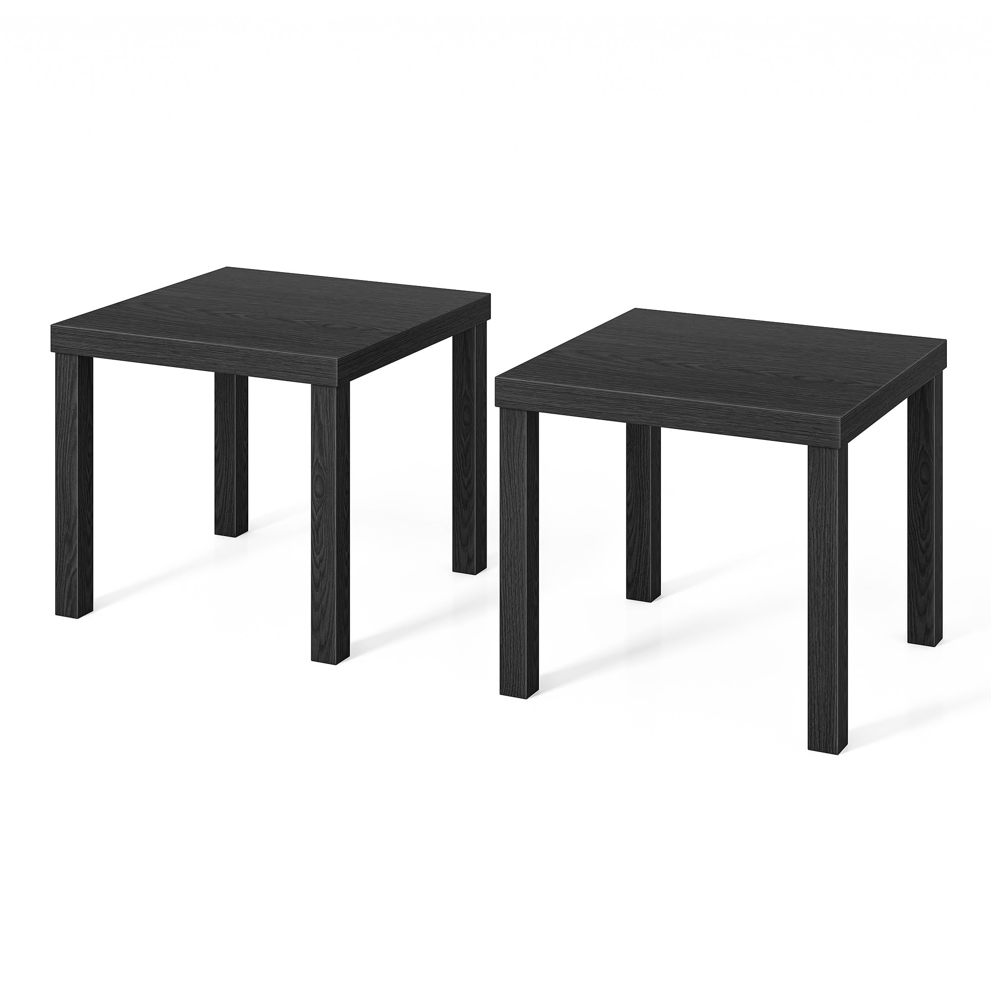 End Table Set of 2, Small Square Side Table, Modern Coffee Table Wooden ...