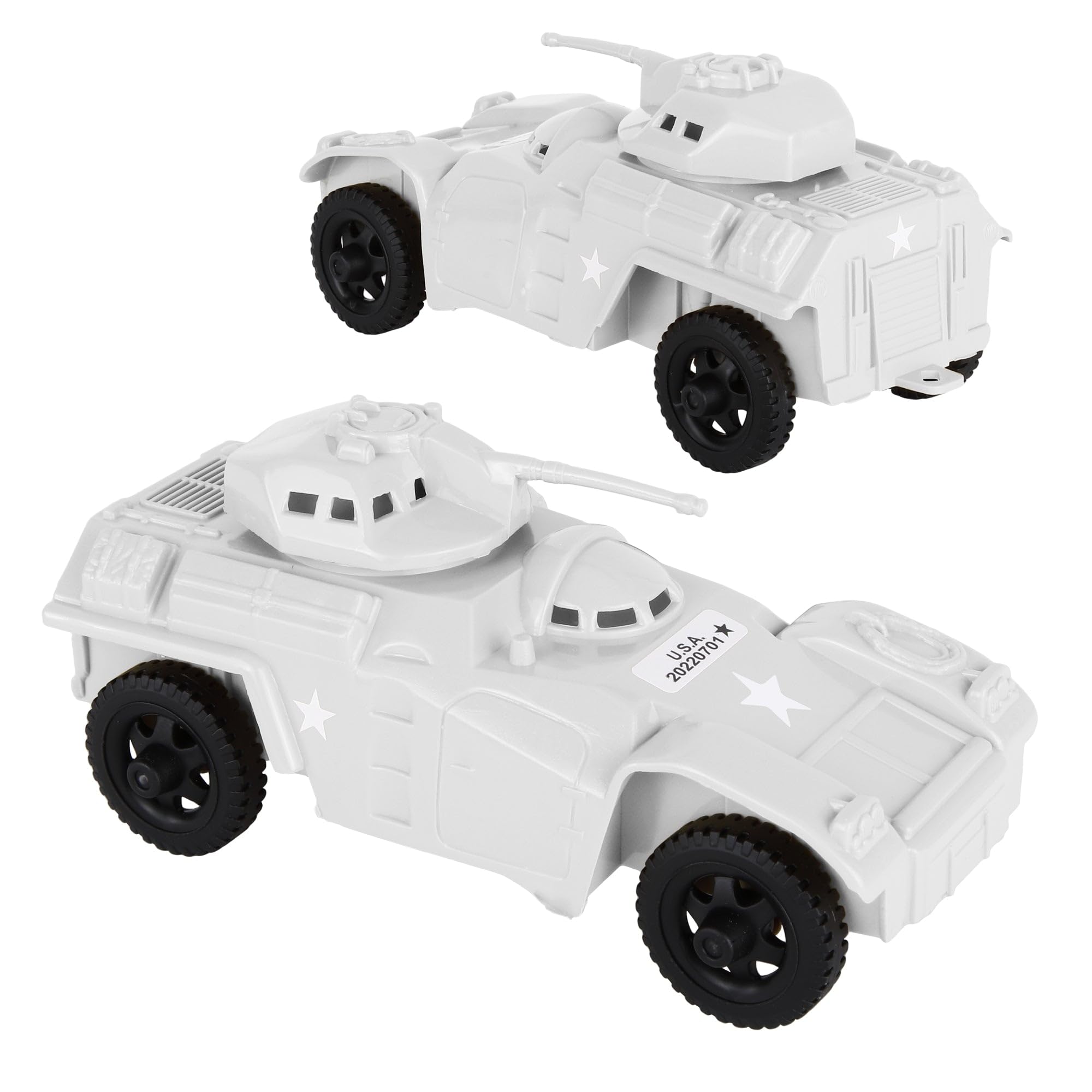 Amazon.com: TimMee Recon Patrol Armored Cars - White Plastic Army Men ...