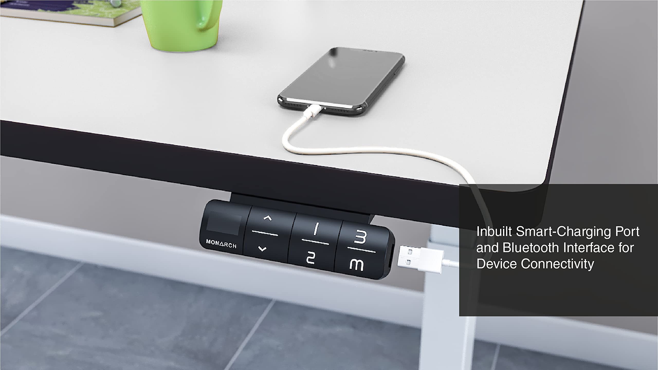 Monarch Elevate Height Adjustable Table Desk | Electric | 3 Stage Dual ...