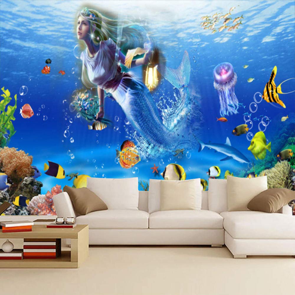 Underwater Mermaid Wallpaper Beach Wallpaper Coastal Vibes Wall