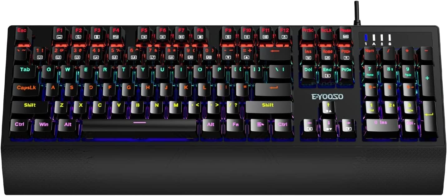 Amazon.com: Mechanical Keyboard, Mechanical Gaming Keyboard with Blue ...