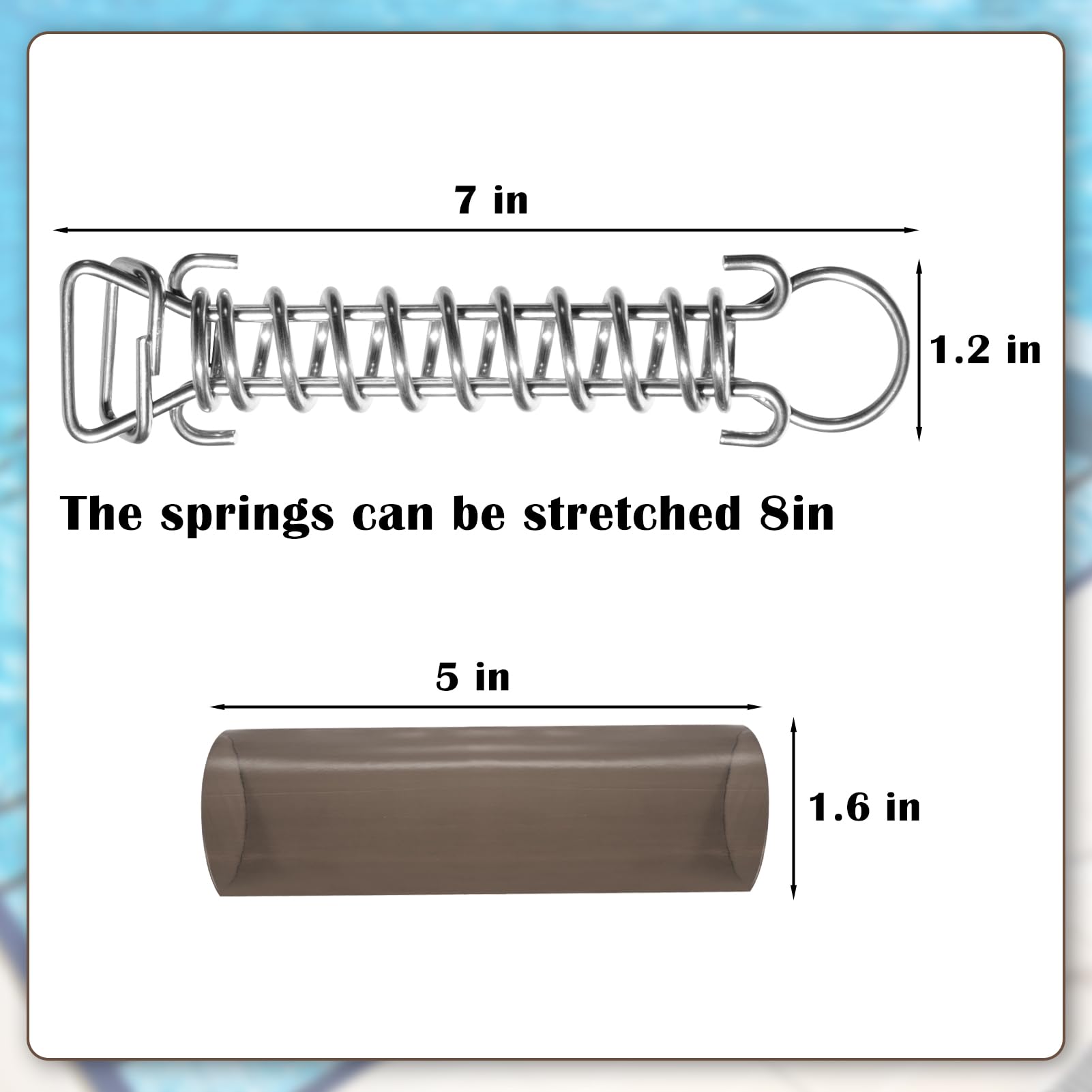 Snapklik.com : 10 Pack Stainless Steel Springs For Pool Cover Swimming ...