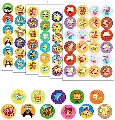 Reward Stickers for Teachers, 612 Stickers for Kids in 36 Designs for ...