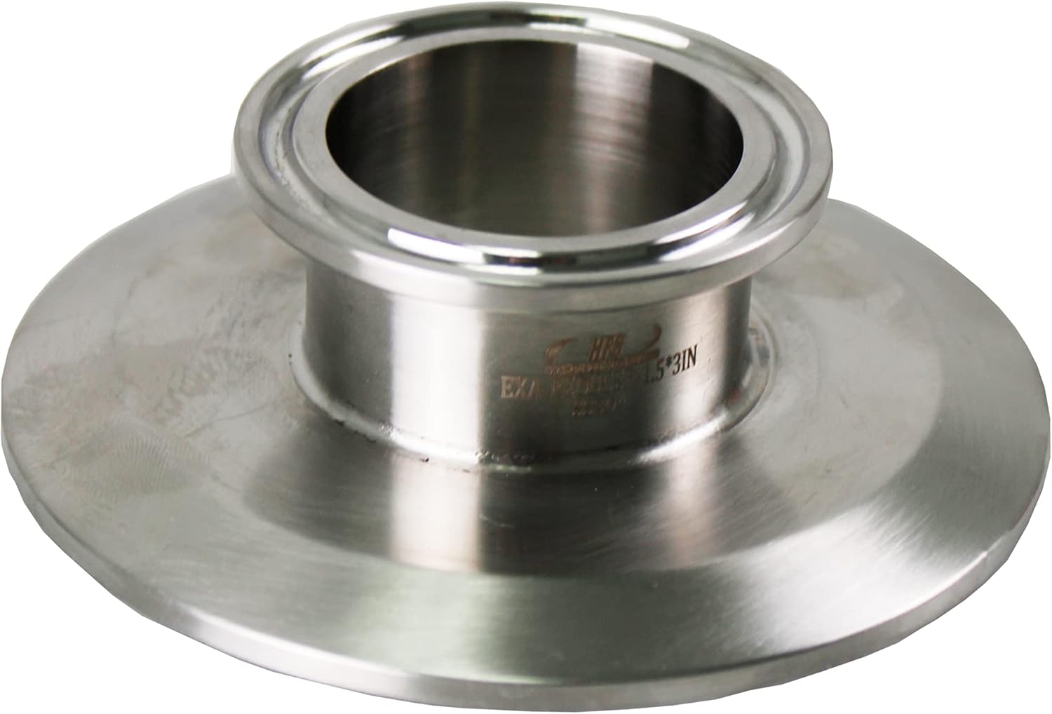 HFS (R) Tri Clamp 1,5″ a 3″ Concéntrico plano Reductor Sanitario ...