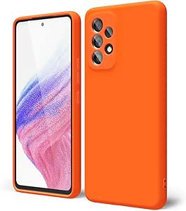 Amazon.com: oakxco for Samsung Galaxy A53 5G Phone Case Liquid Silicone, Neon Bright Solid Color ...