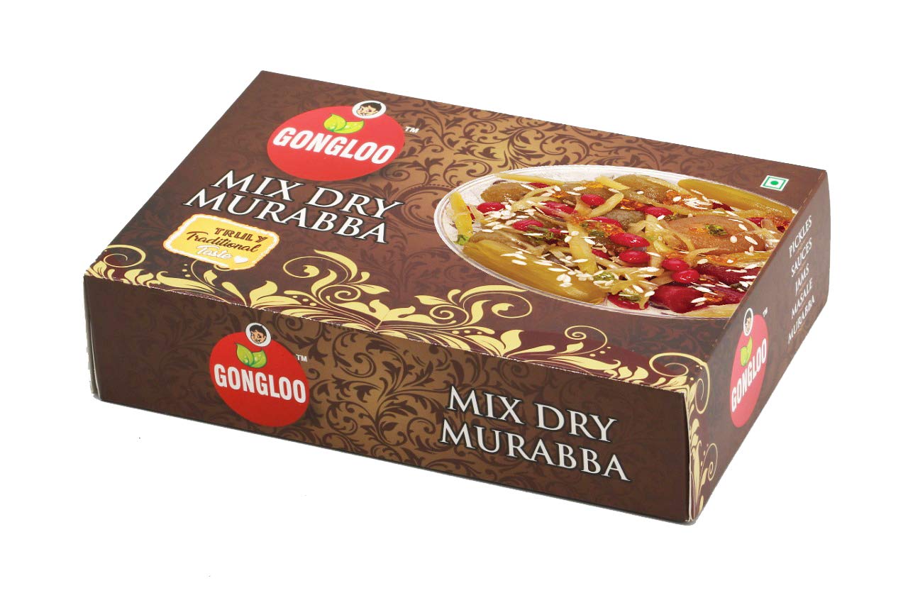 GONGLOO Mixed Murabba Gift Pack with Kesar, Elaichi and Chandi Varak ...