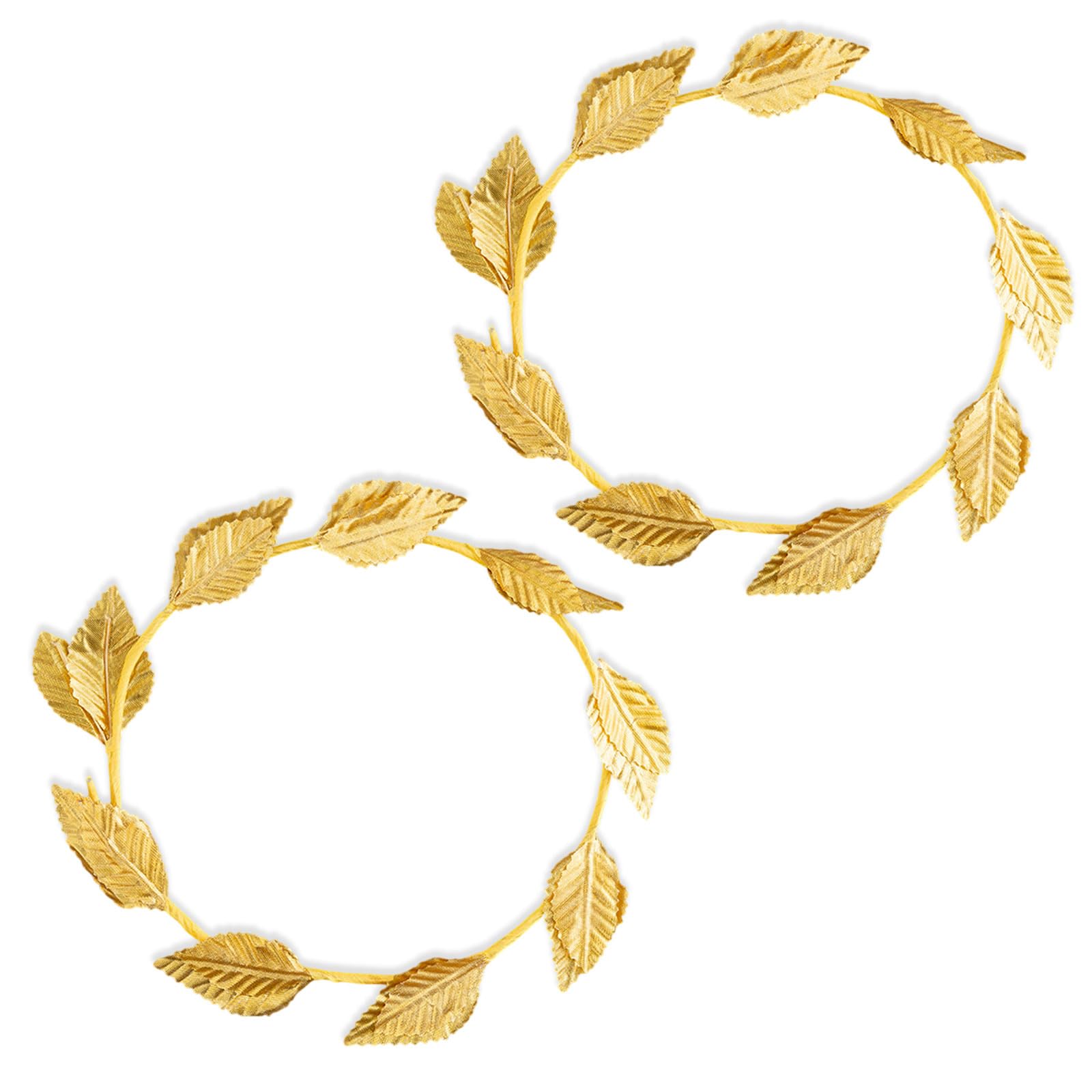 2-Piece Gold Leaf Headband, Roman Leaf Crown, Gold Leaf Head Ring ...