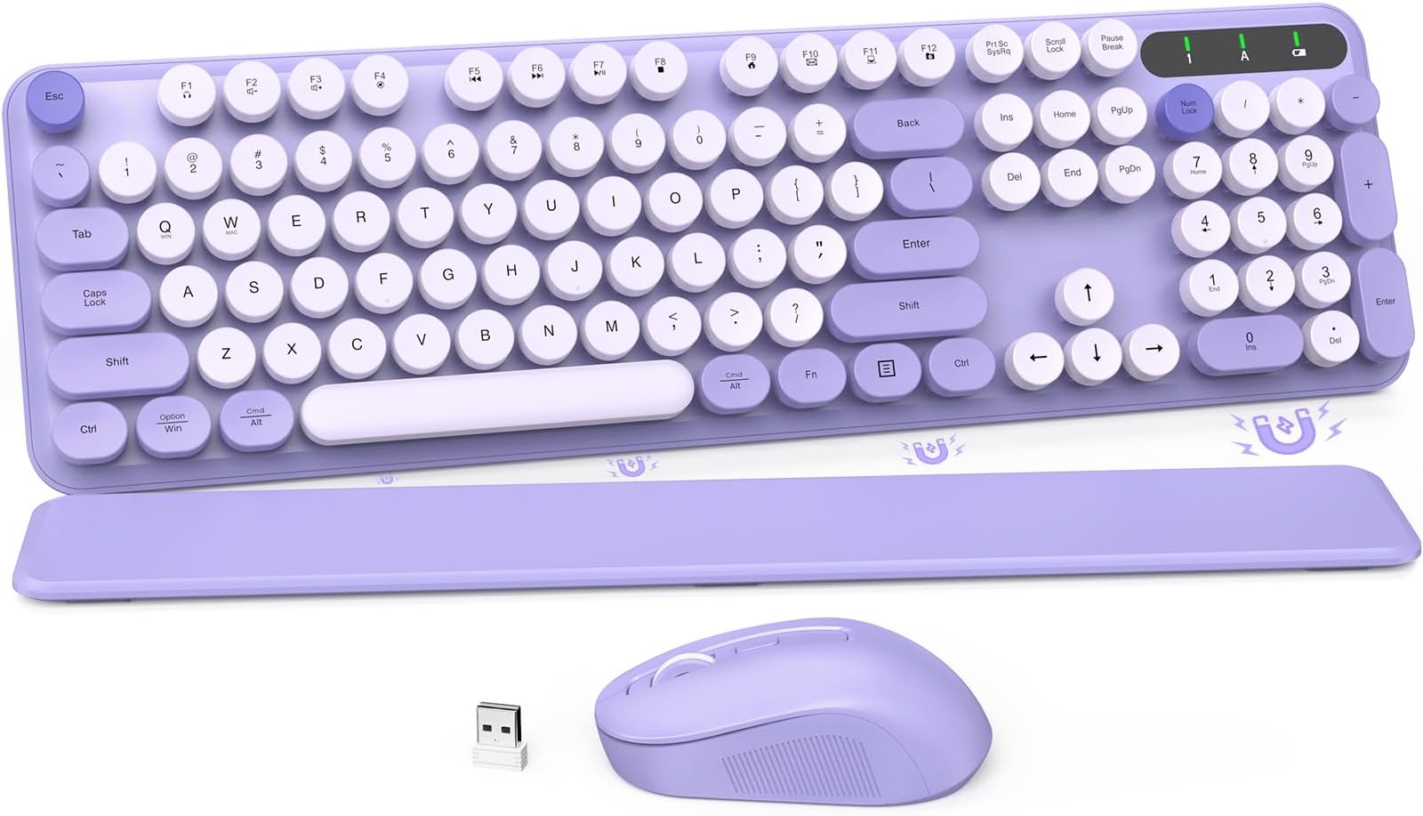 Wireless Keyboard and Mouse Combo, Retro Typewriter Keyboard ...
