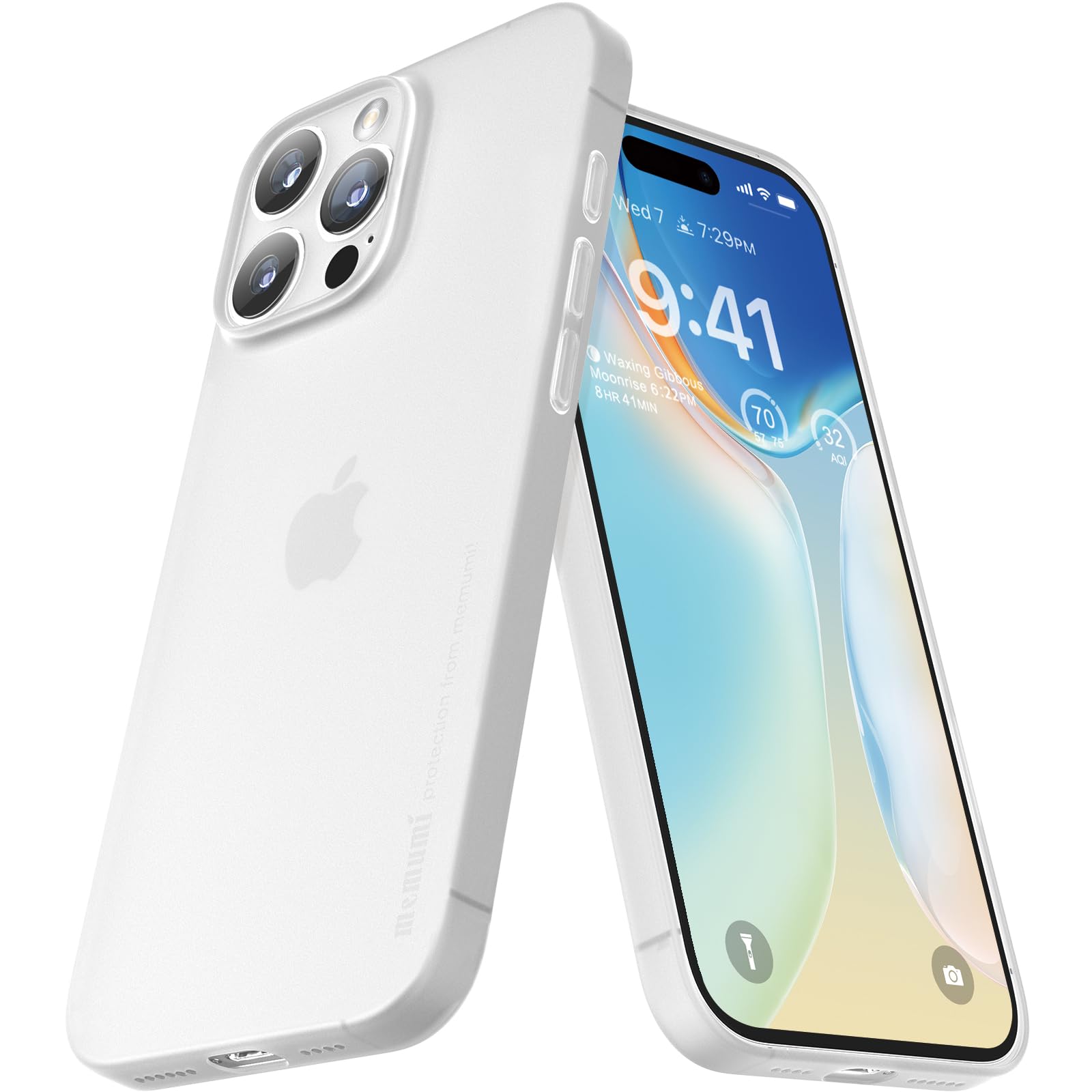 Amazon.com: memumi for iPhone 16 Pro Max Ultra Thin Case, Camera Lens ...